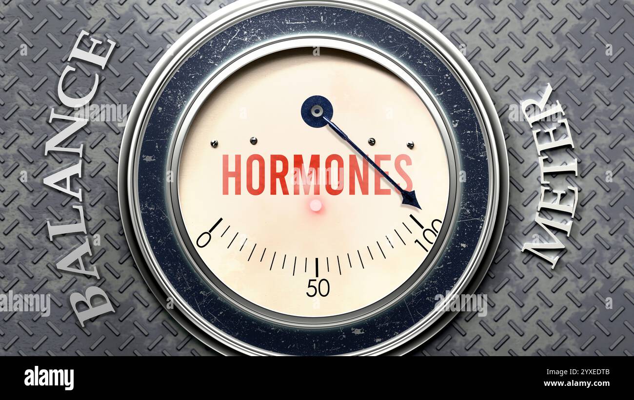 Hormones and balance that is hitting a full scale hi-res stock ...