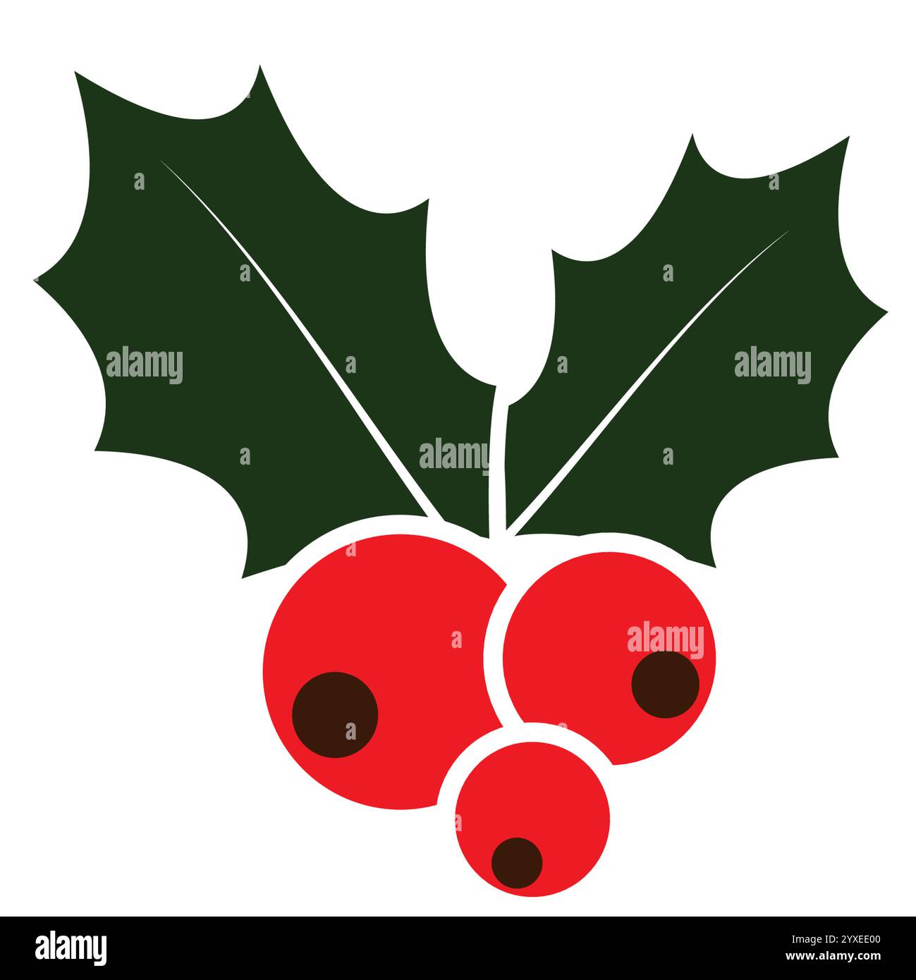 Holly berry Christmas fruit icon. Design element. Vector illustration ...