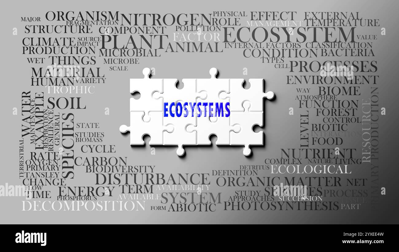 Ecosystems as a complex subject, related to important topics spreading ...