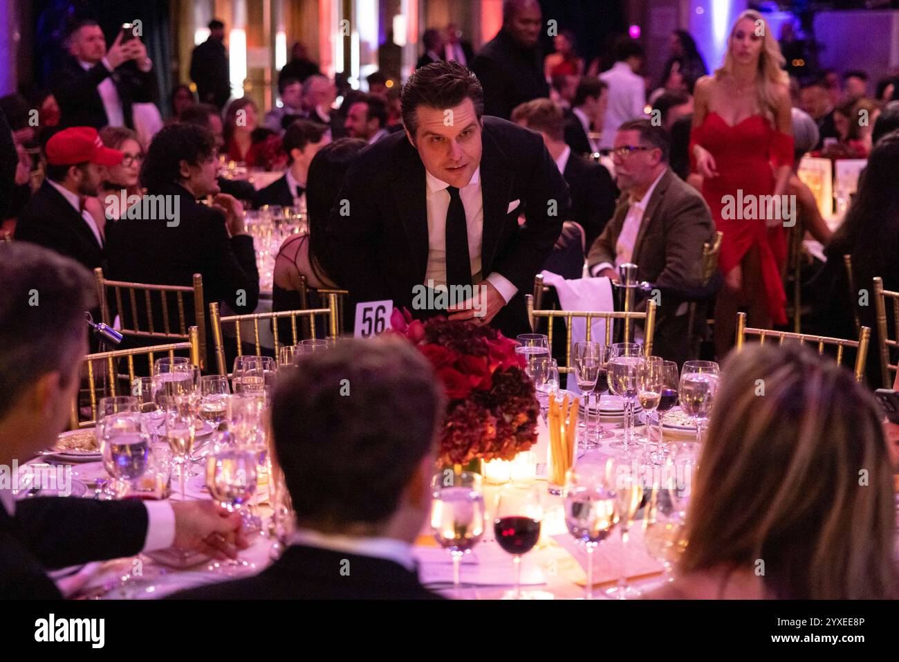 Former Rep. Matt Gaetz, R-Fla., center, attends the New York Young ...