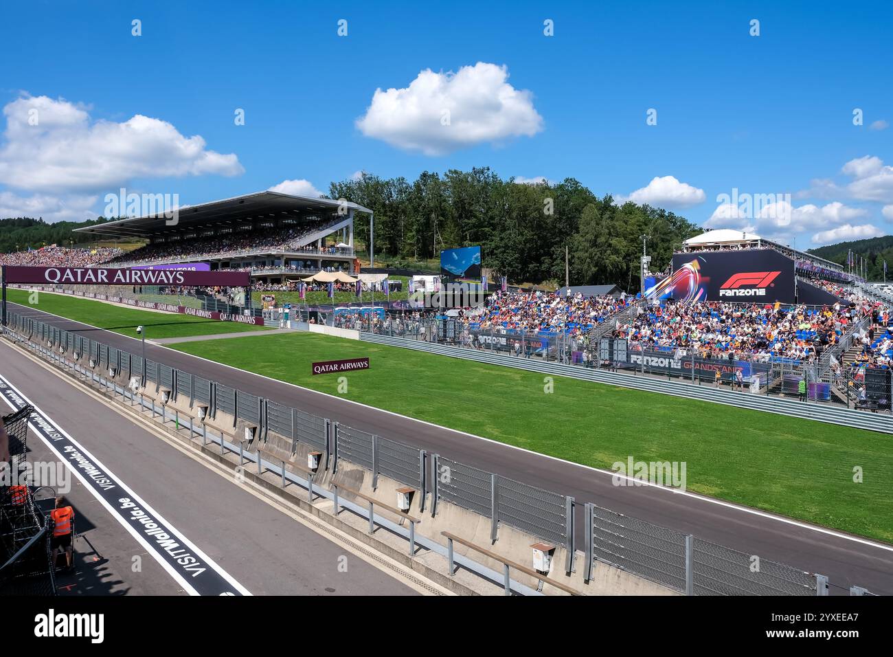 View of Race Day at the iconic Circuit de Spa-Francorchamps, a motor ...