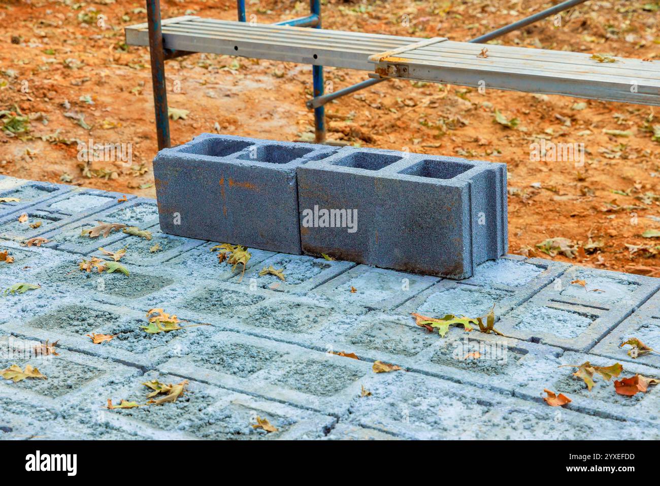 Concrete blocks installation hi-res stock photography and images - Alamy