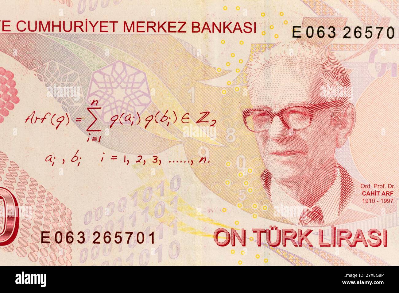 Portrait of Cahit Arf, Arf invariant, arithmetic series, abacus and ...