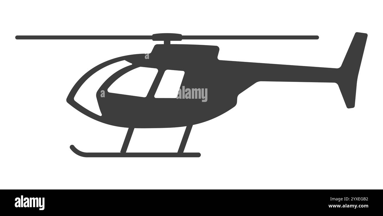 Helicopter icon shape symbol silhouette. Aircraft chopper logo sign ...