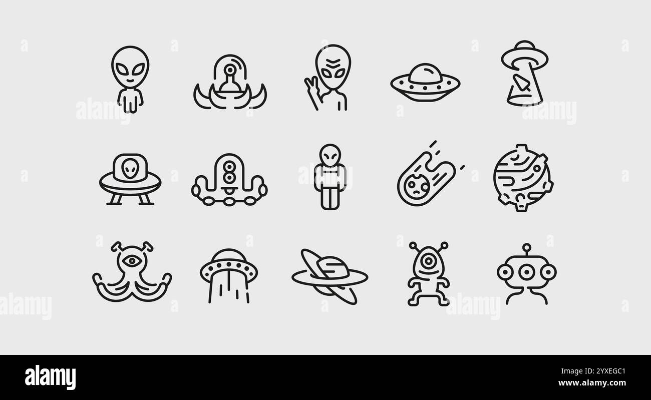 Imaginative alien Stock Vector Images - Alamy