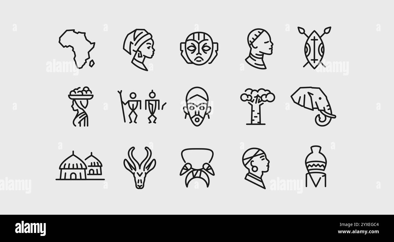 Traditional africa clothes not people Stock Vector Images - Alamy