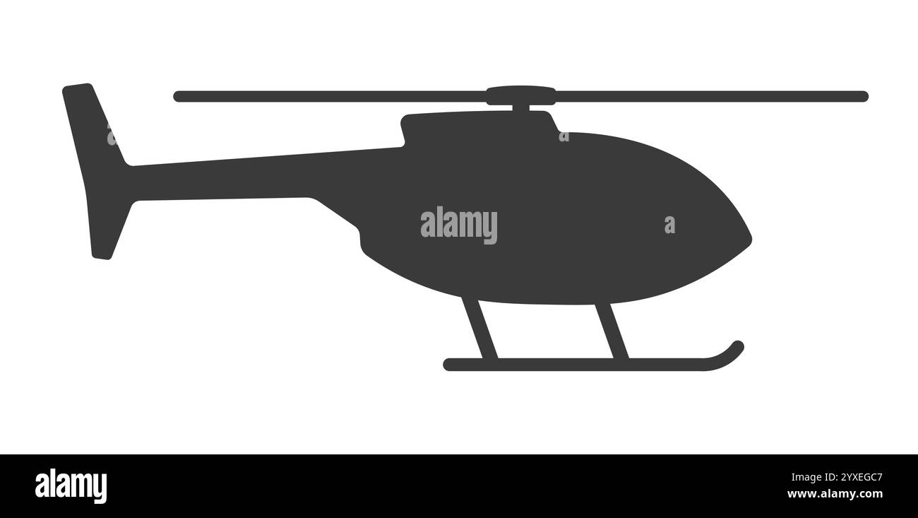 Helicopter icon shape symbol silhouette. Aircraft chopper logo sign ...