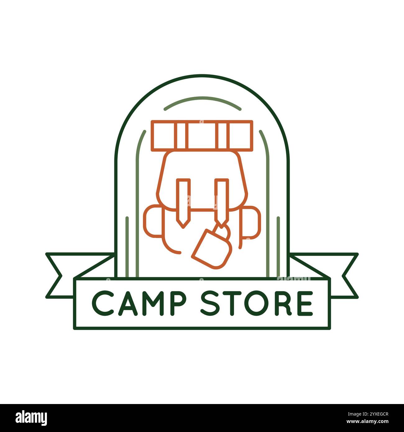 Simple Logo with Camp Store Icon Stock Vector Image & Art - Alamy