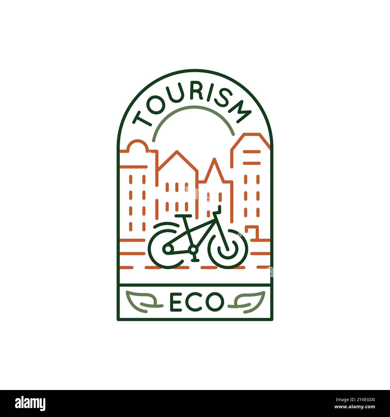 Simple Logo with Tourism Eco Bike Icon Stock Vector Image & Art - Alamy