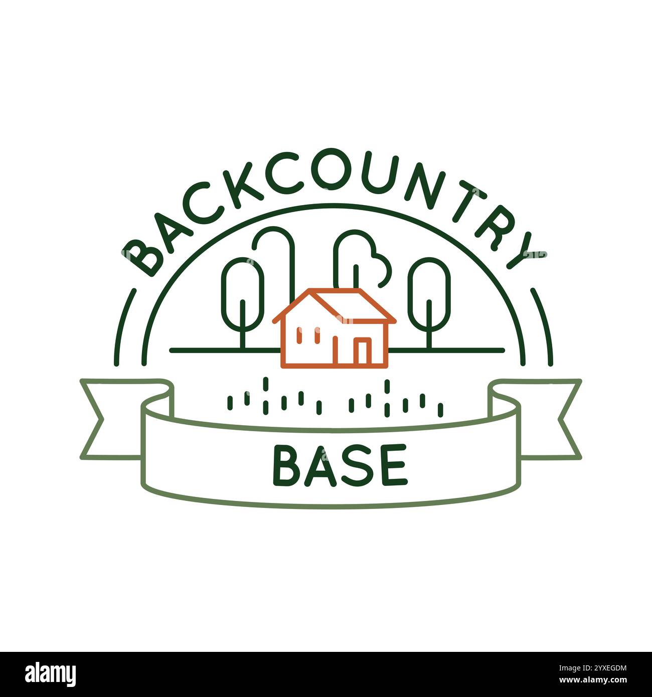 Simple Logo with Backcountry Base Icon Stock Vector Image & Art - Alamy