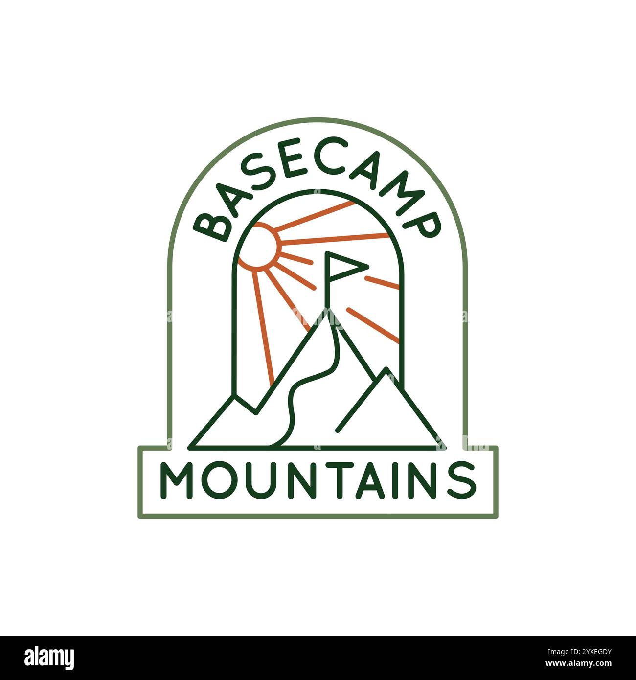 Simple Logo with Basecamp Icon Stock Vector Image & Art - Alamy