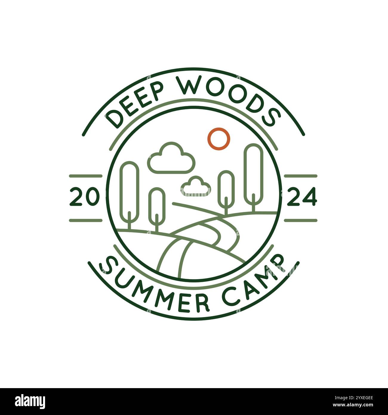 Simple Logo with Deep Woods Summer Camp Icon Stock Vector Image & Art ...