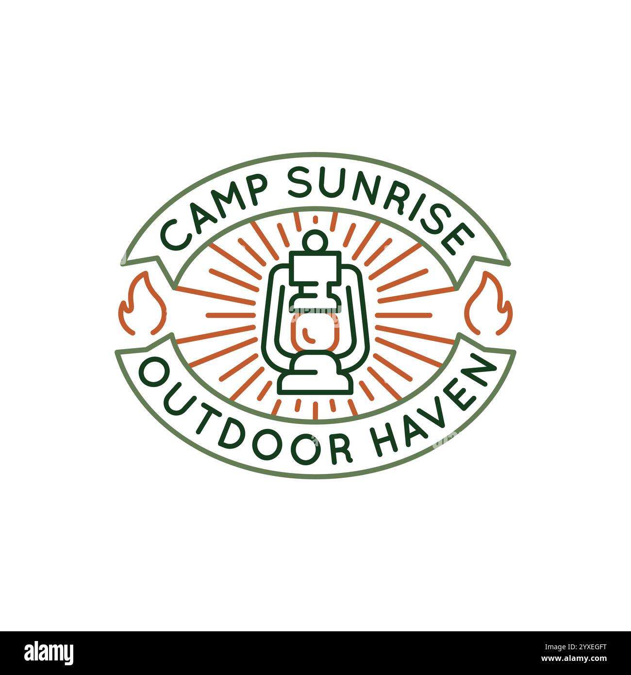 Simple Logo with Camp Lamp Icon Stock Vector Image & Art - Alamy