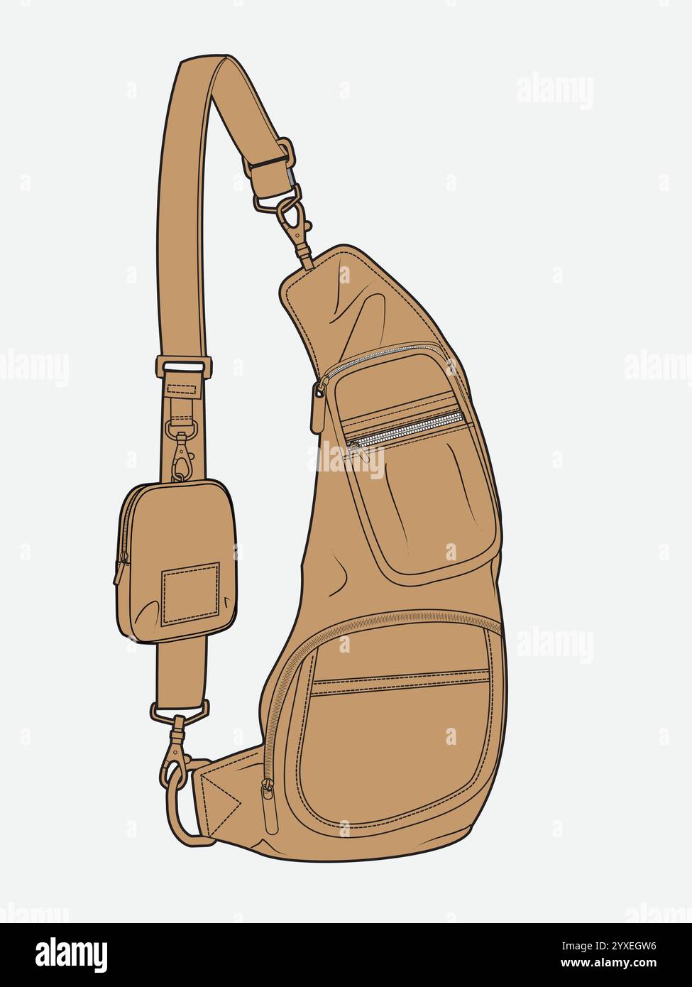 Sling backpack drawing hi-res stock photography and images - Alamy
