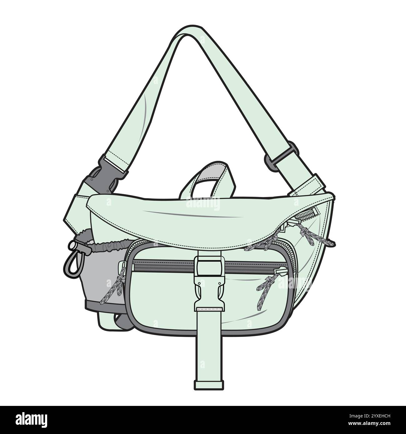Saddle bags vector design technical illustration by adobe illustrator ...
