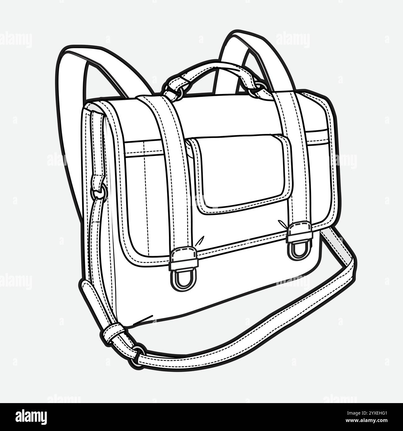 Leather satchel bag drawing hi-res stock photography and images - Alamy
