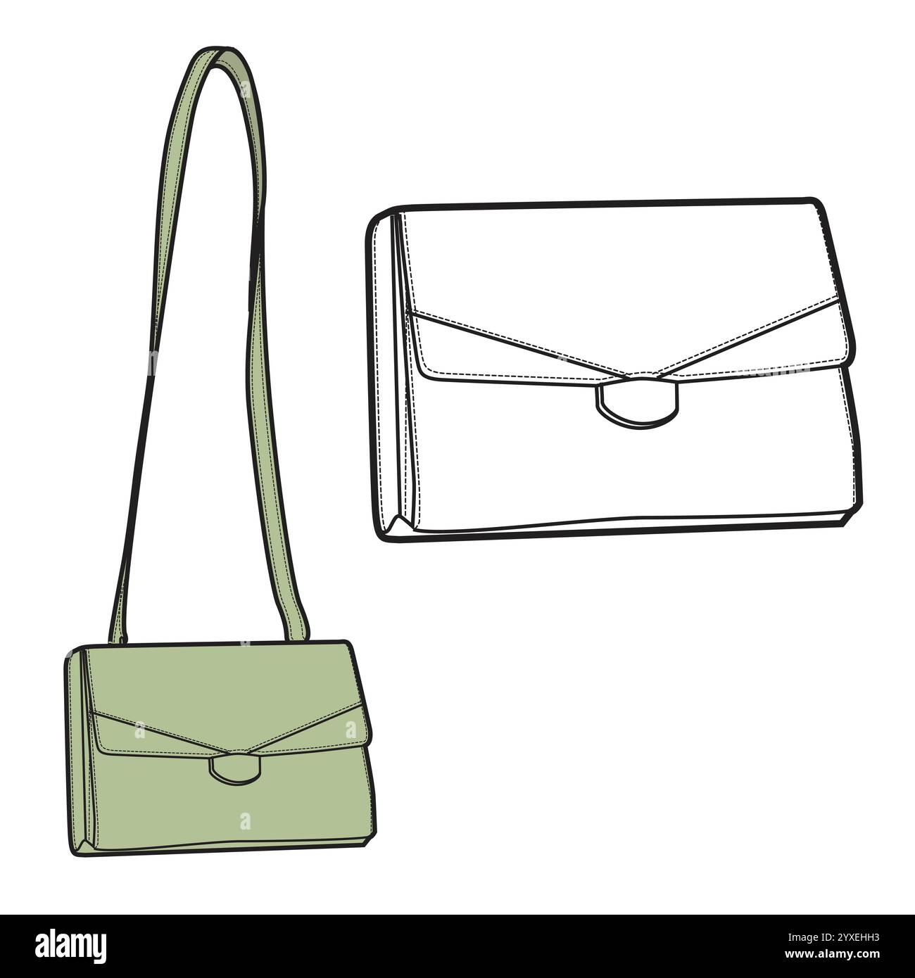 Purse bag for women vector mockup template Stock Vector Image & Art - Alamy