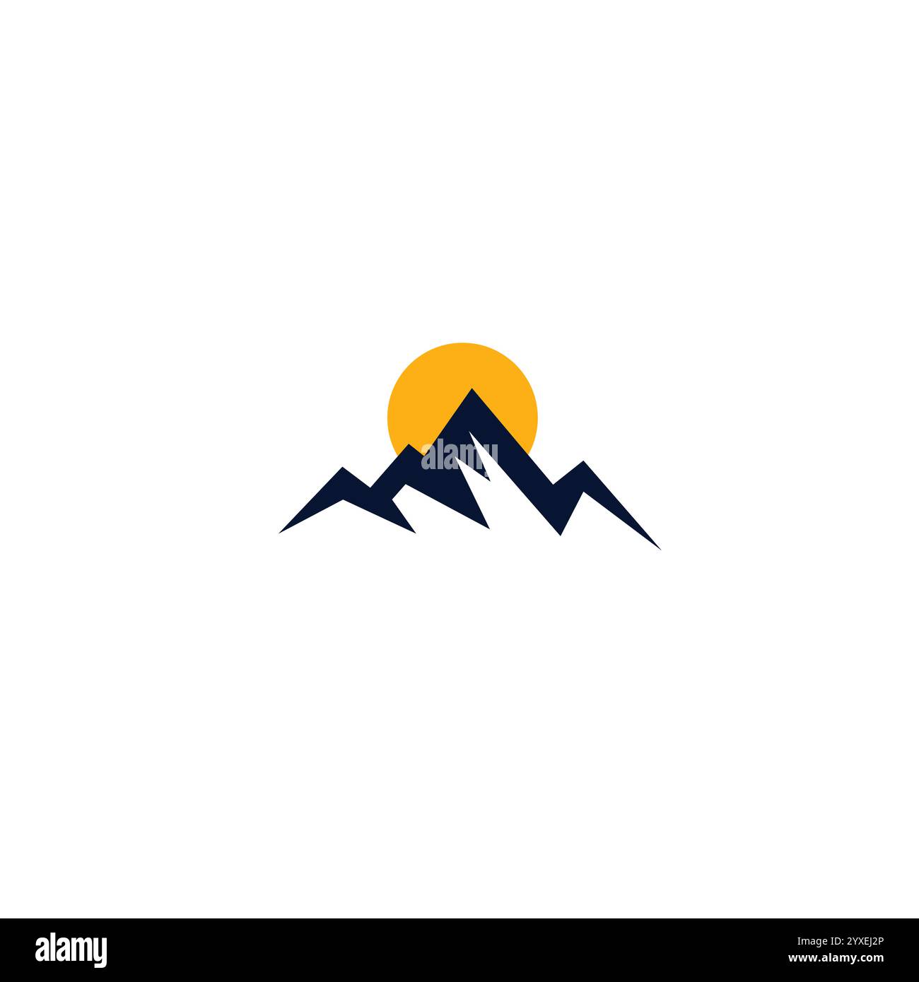 Mountain Sun Logo vector Illustration. Sun Mountain Icon Stock Vector ...
