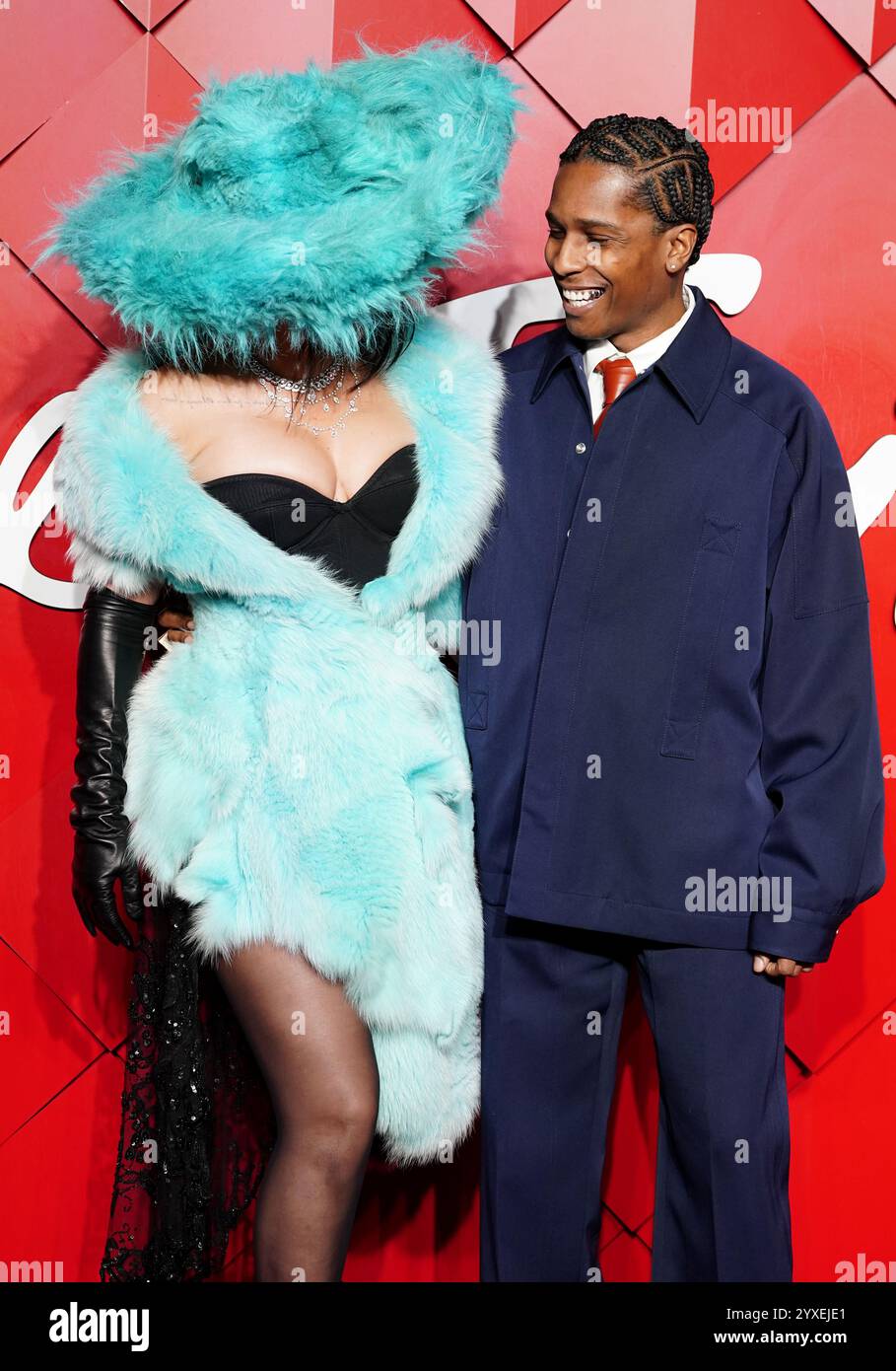 PA REVIEW OF THE YEAR 2024 File photo dated 02/12/24: Rihanna (left ...