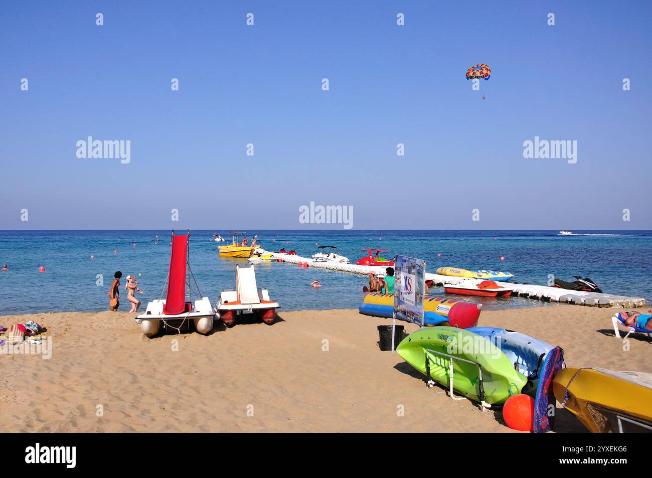 Beach view, Protaras Bay, Protaras, Famagusta District, Republic of ...