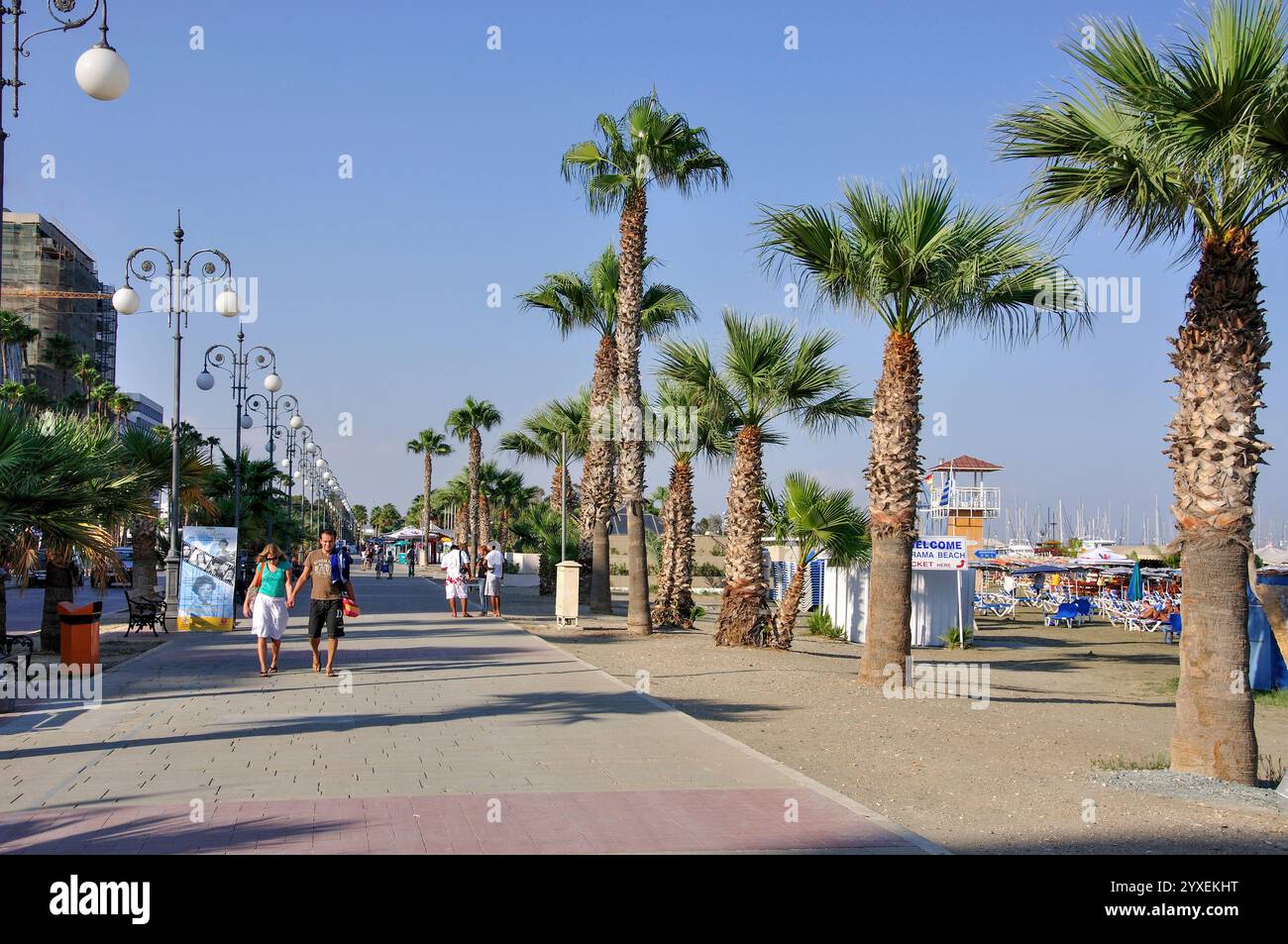 Beach promenade, Larnaka, Larnaka District, Republic of Cyprus Stock ...