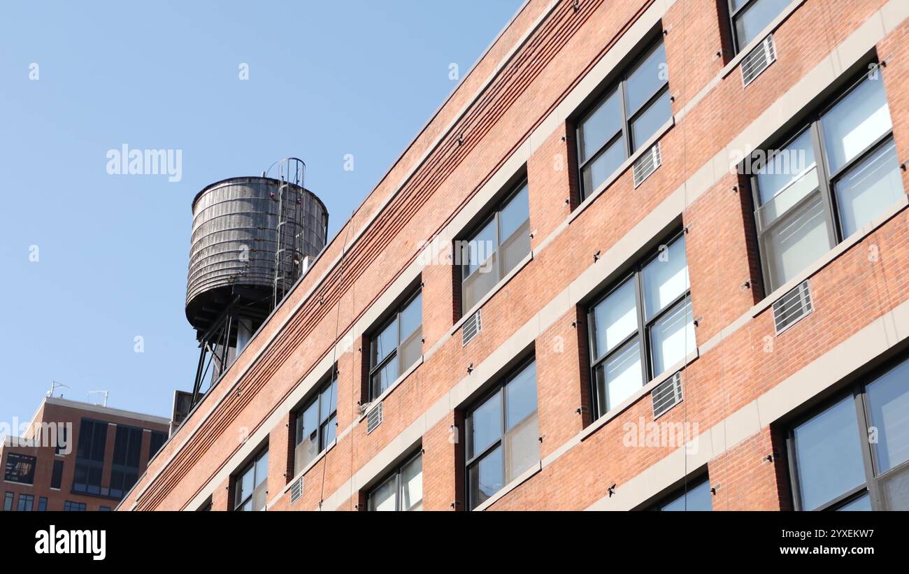 New York City classic industrial building exterior architecture, USA ...