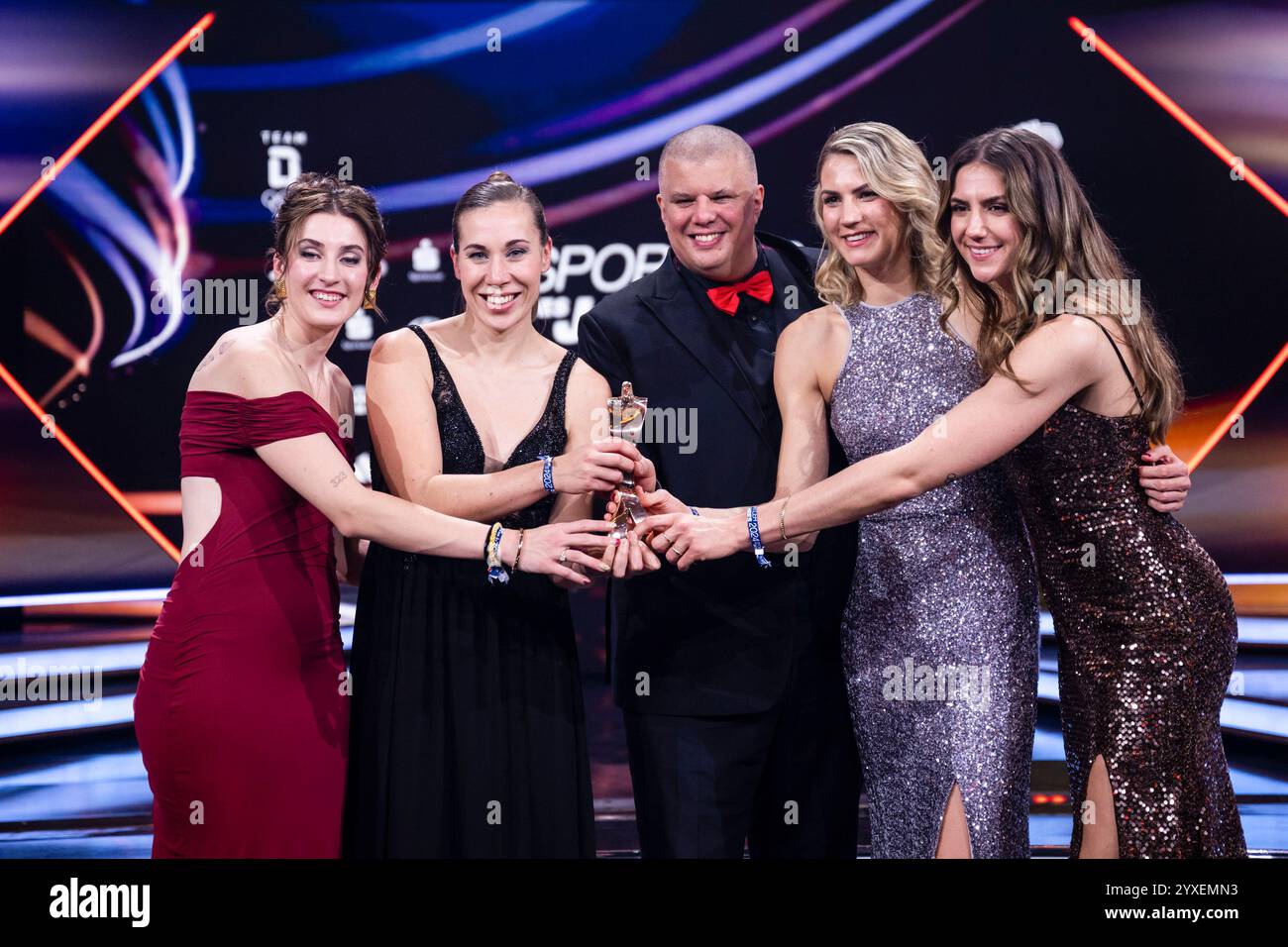 Baden Baden, Germany. 15th Dec, 2024. The 3x3 basketball players Elisa ...