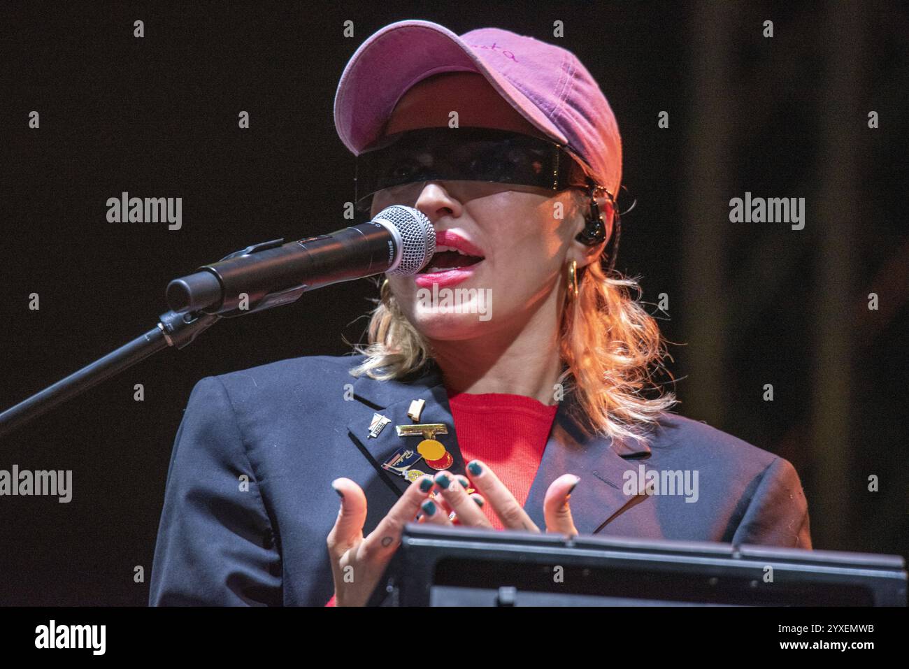 Ischia, Italy. 15th Dec, 2024. Italian singer Serena Brancale live ...