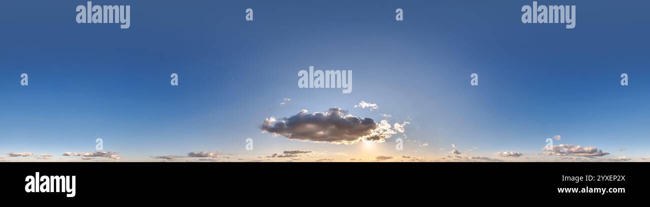 pink blue evening sky hdri 360 panorama view with zenith and awesome ...