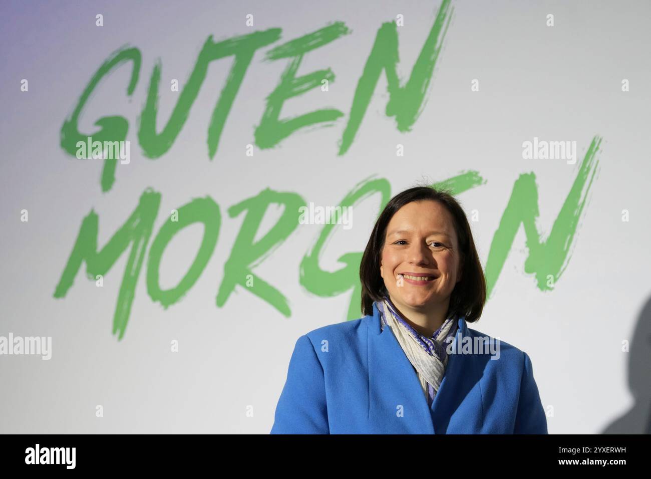 Anja Shoellman, director of Deutsche Bahn production, smiles as she ...