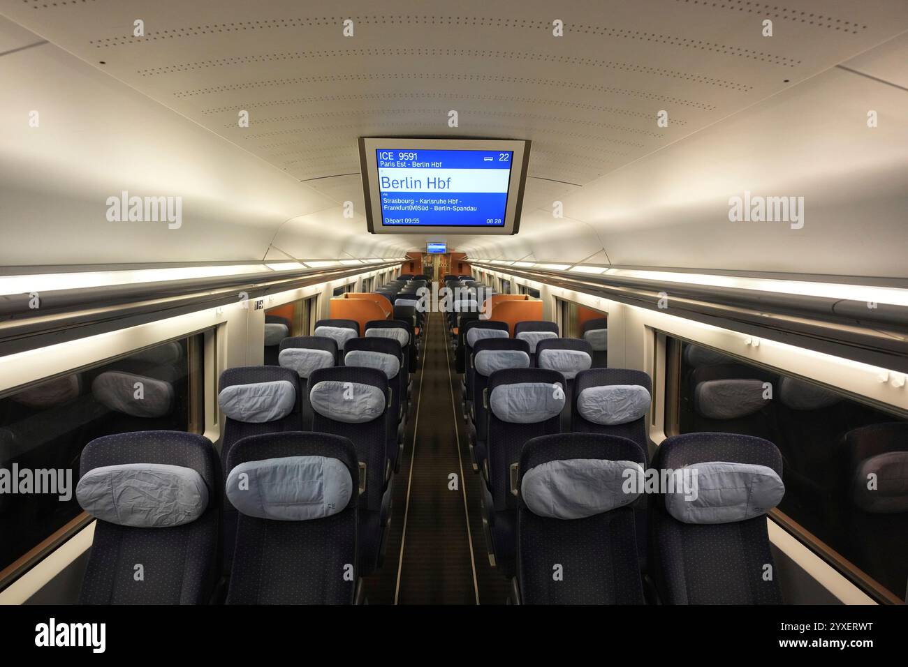An inside view of the first Paris-Berlin high speed train line that ...