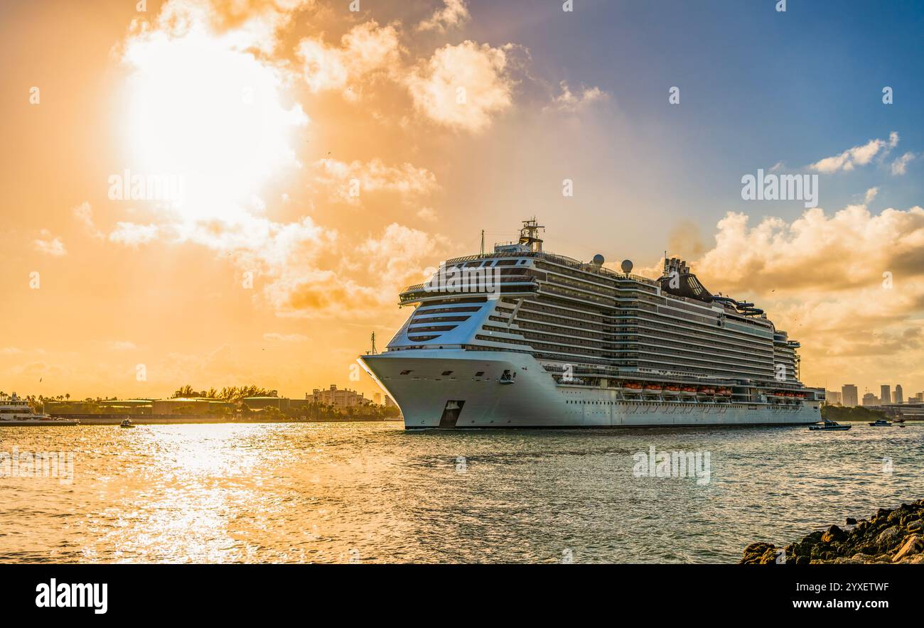 Majestic cruise ship in vacation summer. Cruise ship vacation and ...