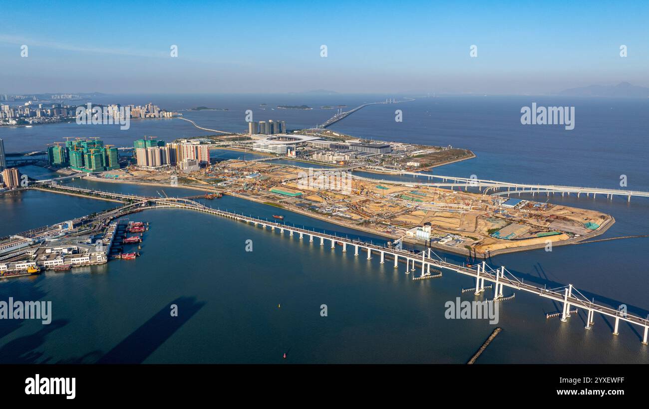 Macao. 26th Nov, 2024. An aerial drone photo taken on Nov. 26, 2024 ...