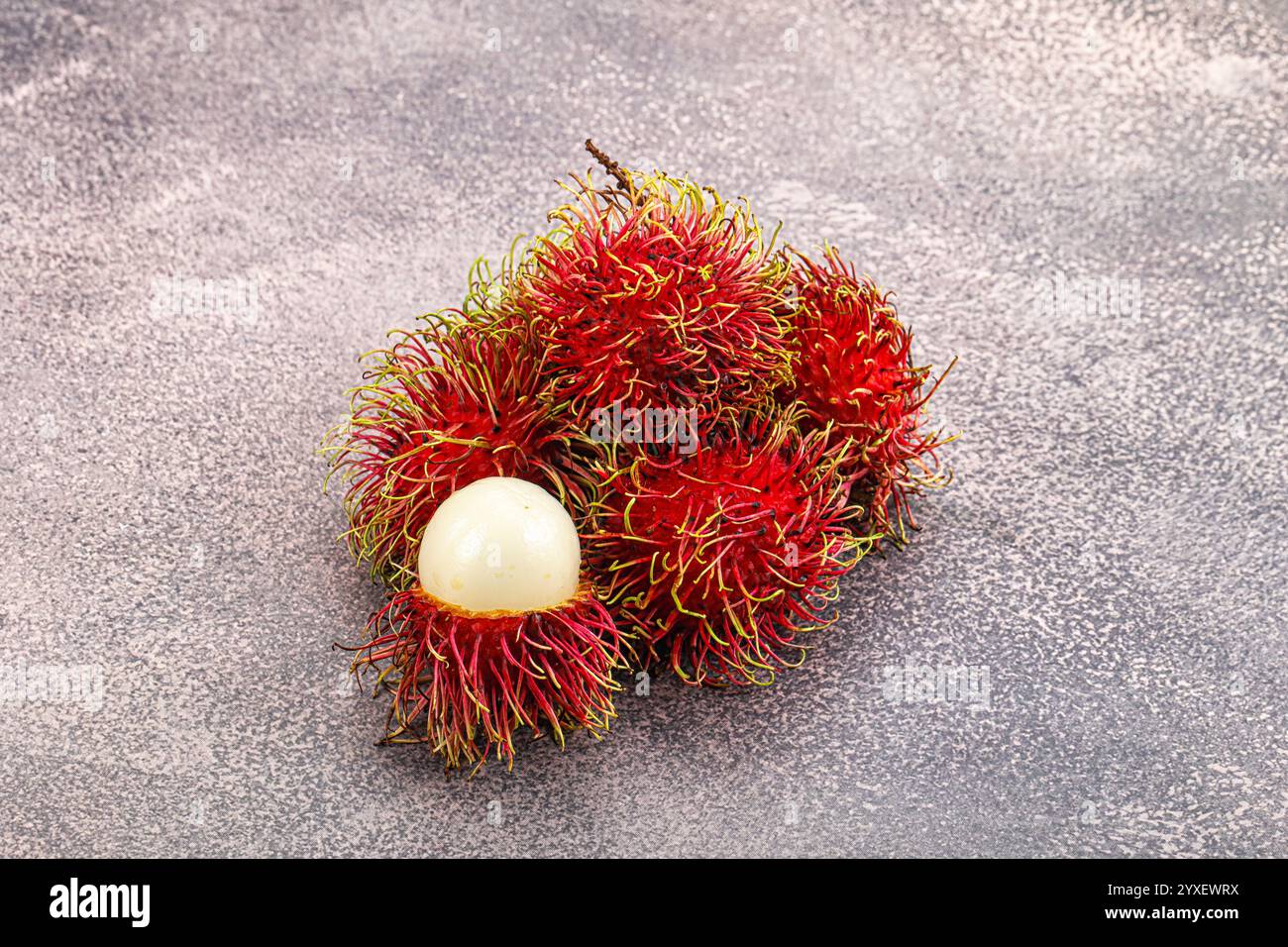 Sweet and juicy tropical rambutan fruit Stock Photo - Alamy
