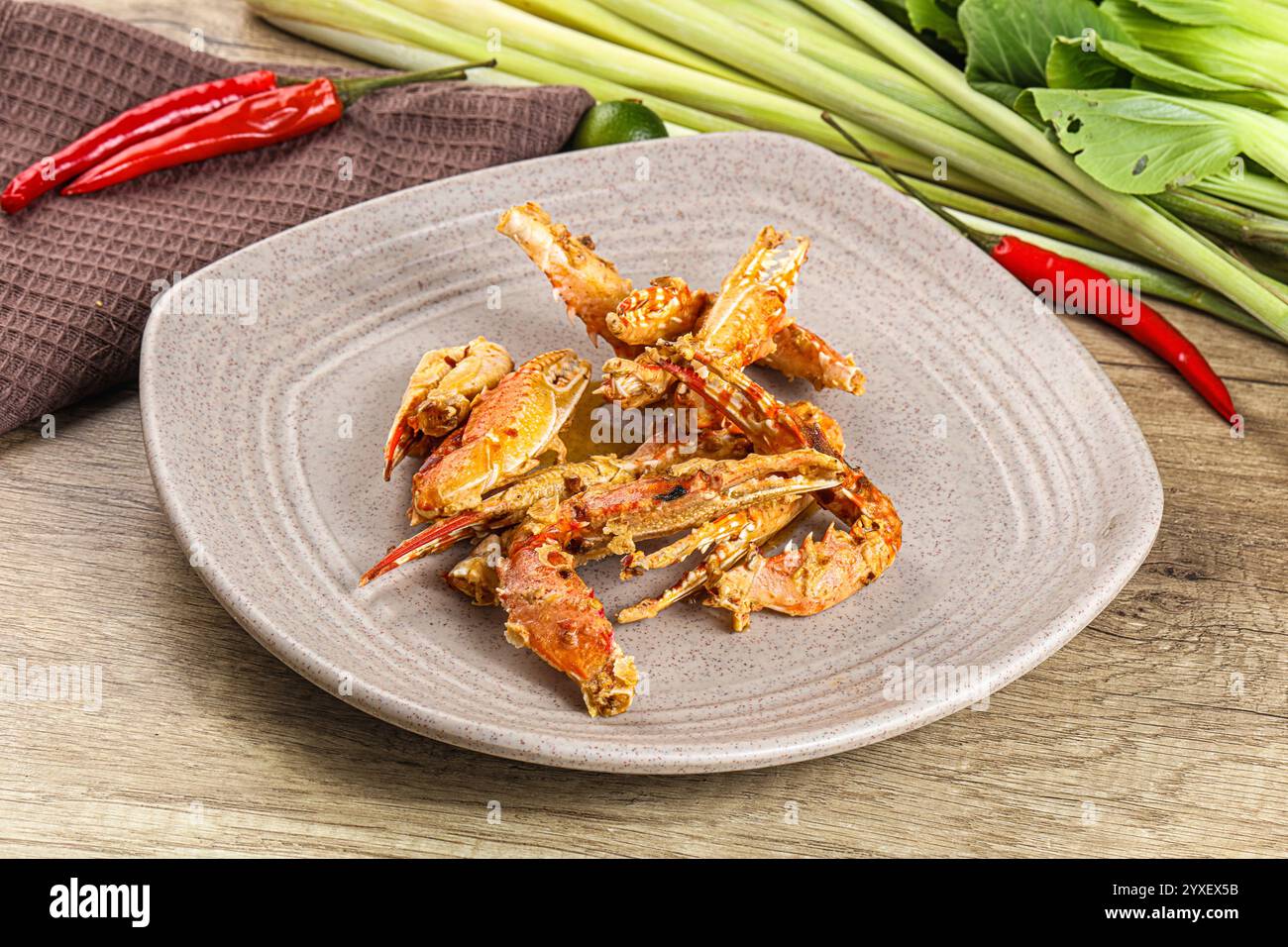 Delicous steamed Spider crab Claws snack Stock Photo - Alamy