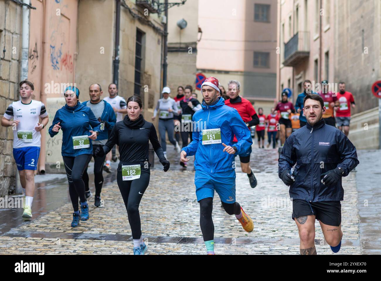 Logrono, La Rioja, Spain.December 15, 2024.Carrera Popular Virgen de la ...