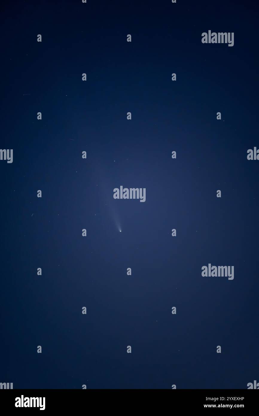 Comet C 2023 A3 Tsuchinshan Atlas visible just after sunset Stock Photo ...