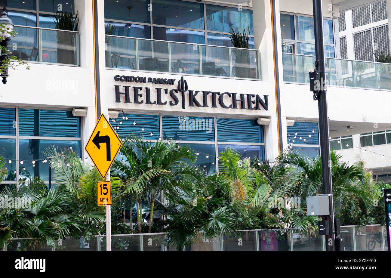 Miami, Florida, USA - December 01, 2024: Gordon Ramsay Hells Kitchen ...