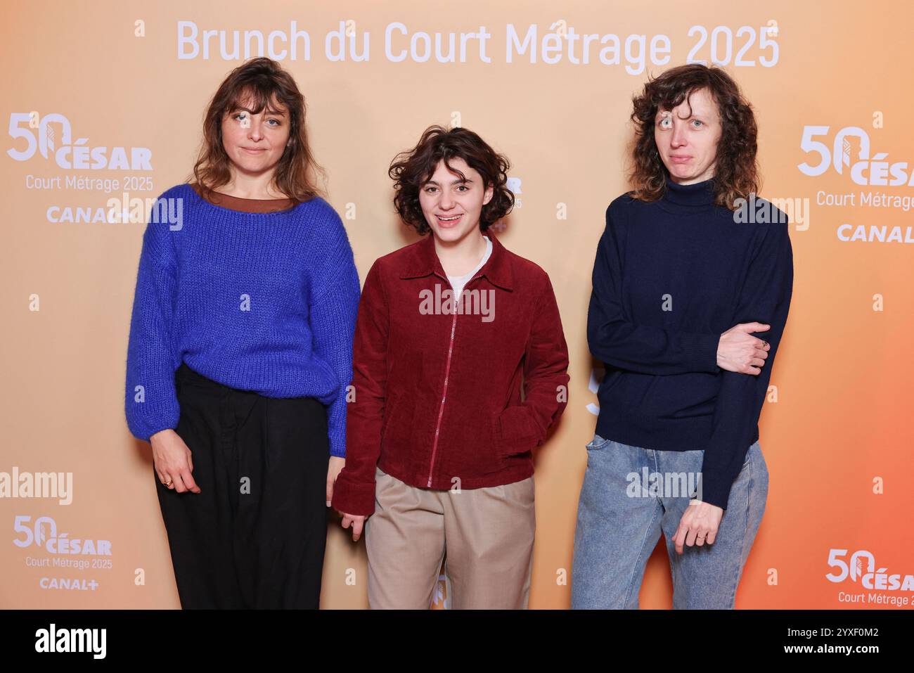 Paris, France. 15th Dec, 2024. Mathilde Profit, Marthe Lamy and Jeanne ...