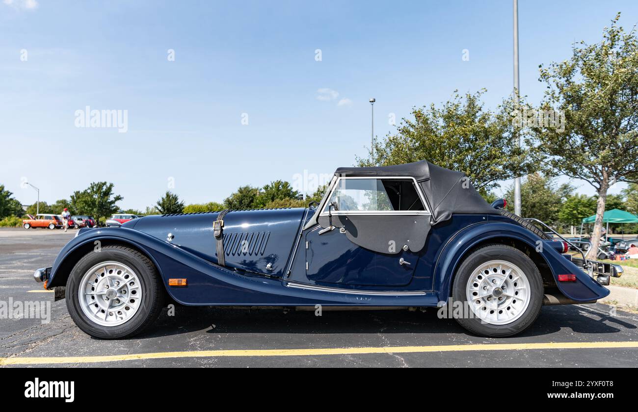 Chicago, Illinois, USA - September 08, 2024: Morgan Plus 8 retro ...