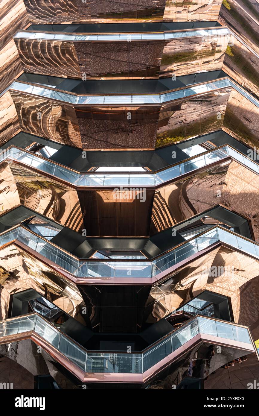 New York City, USA - April 28, 2024: Vessel building in Hudson Yards in ...