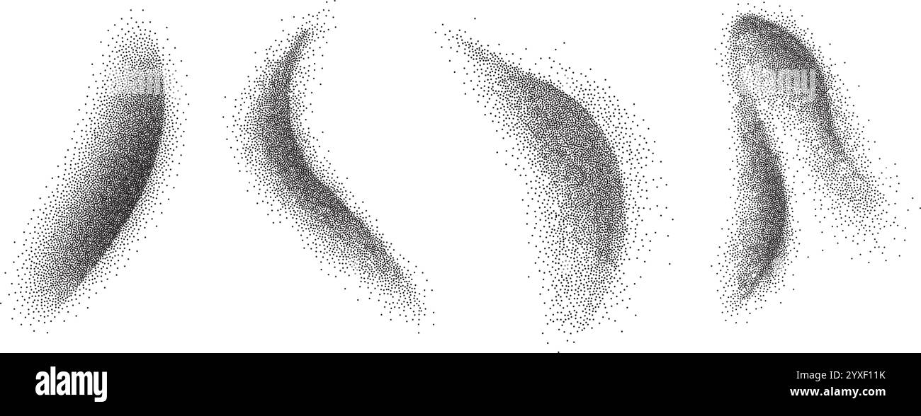 Dotwork stipple texture abstract shapes with black grain texture ...