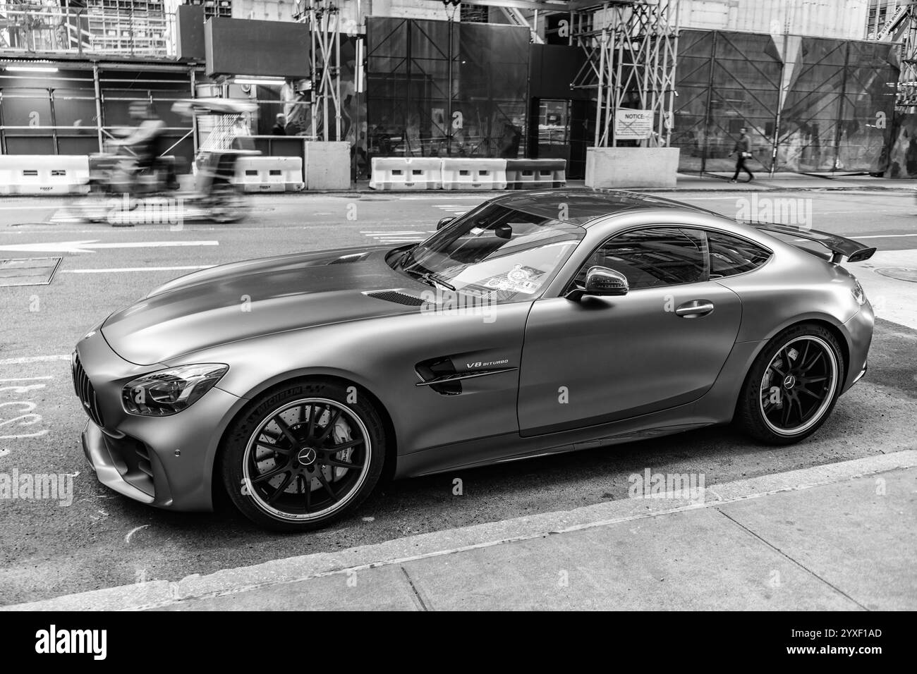 New York City, USA - August 09, 2023: Mercedes Benz AMG GT 2018 sport ...