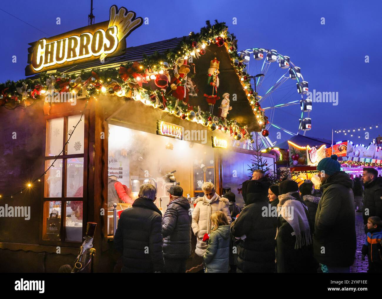 London, UK. 15th Dec, 2024. see long queues as people indulge in snacks ...