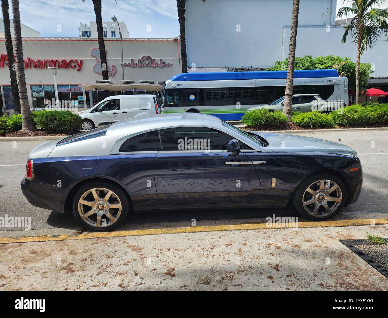 Miami Beach, Florida USA - June 8, 2024: 2014 Rolls-Royce Wraith luxury ...