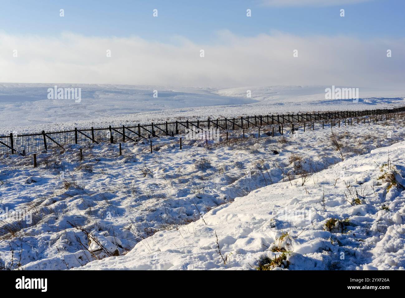 Snow on the Yorkshire Moors Stock Photo - Alamy