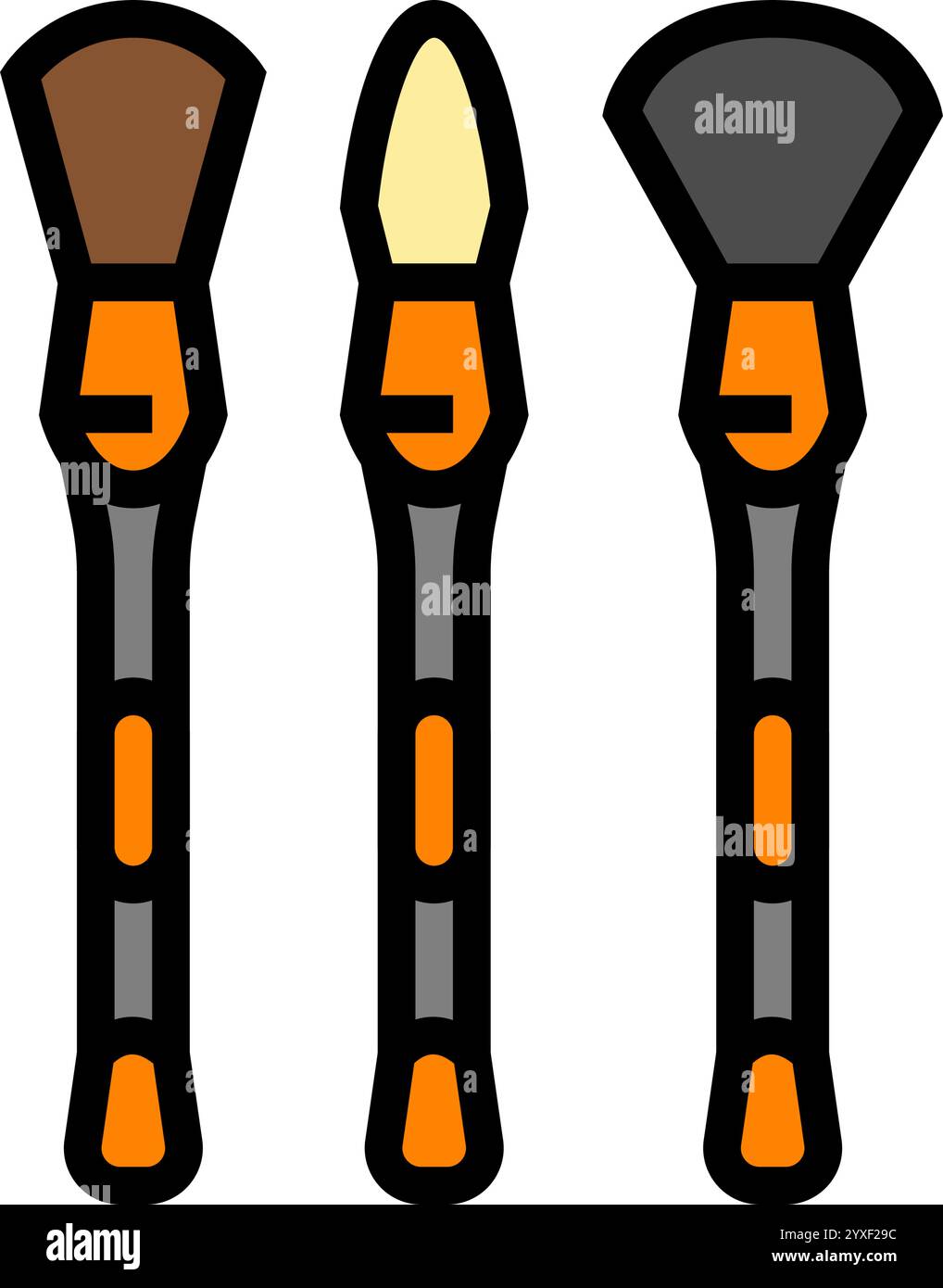 detailing brushes car care color icon vector illustration Stock Vector ...