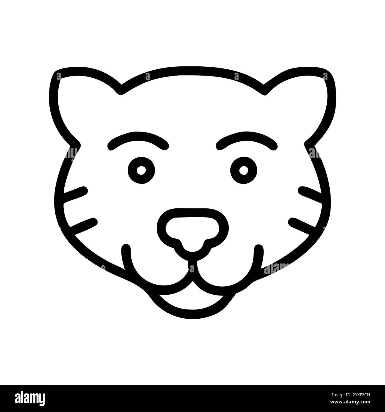Outline tiger head animal vector hi-res stock photography and images ...