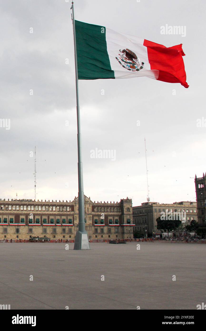 Mexico City, Mexico - Sep 6 2023: Plaza de la Constitucion, Zocalo, is ...