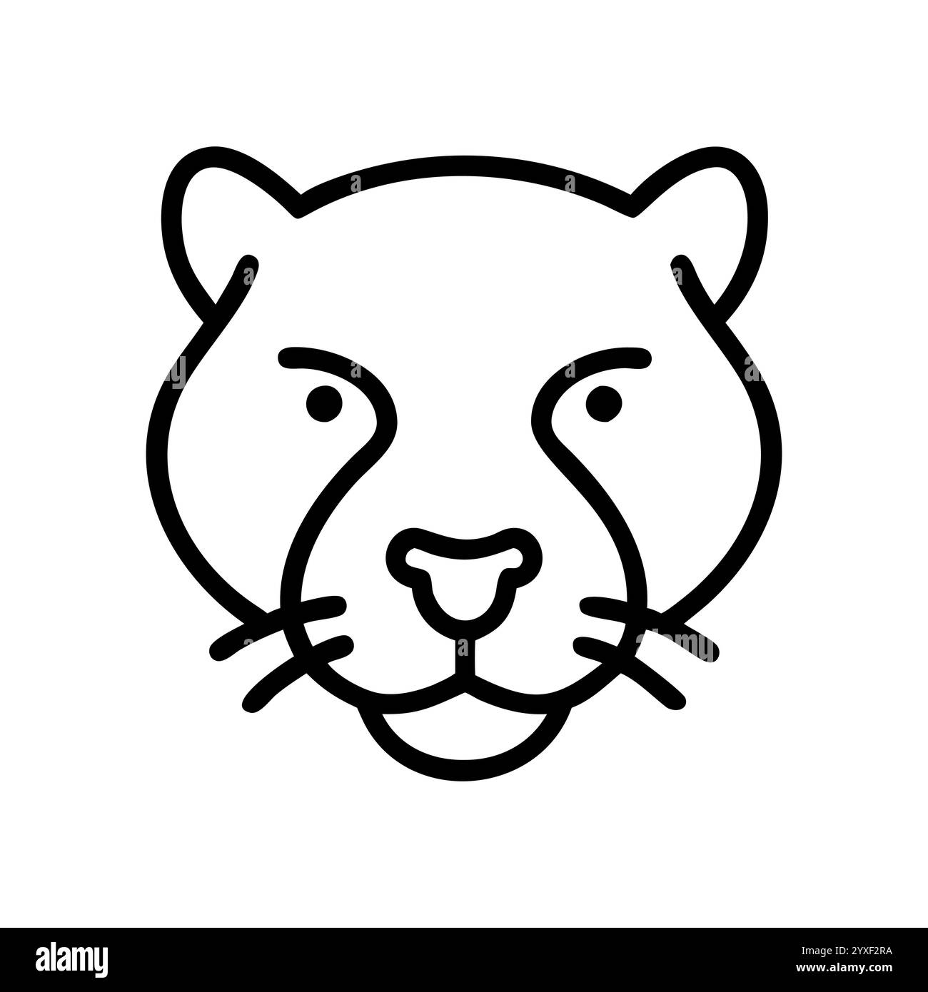Tiger Face Outline Drawing